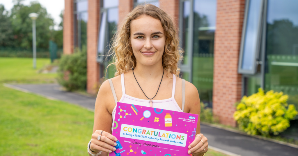 Talented Cronton Student Daisy Henderson Receives Alder Hey Research ...